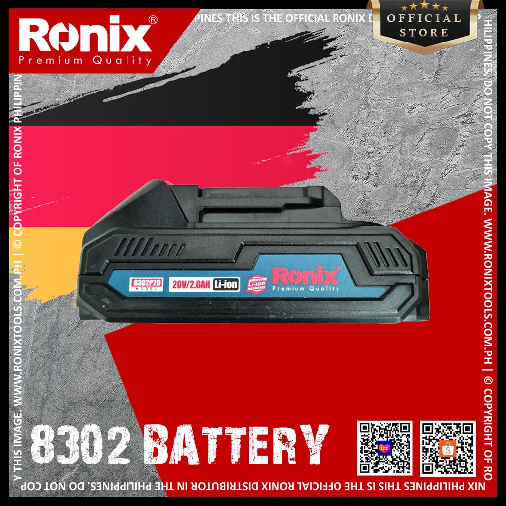 RONIX BATTERY REPLACEMENT 8303 / 8012 / 8302 / 8102K / 8018 BATTERY | Shopee Philippines