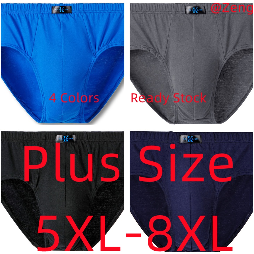 Plus Size Briefs For Man 8XL 7XL 6XL 5XL Men's Big Size Cotton Brief Comfortable Underwear for ...