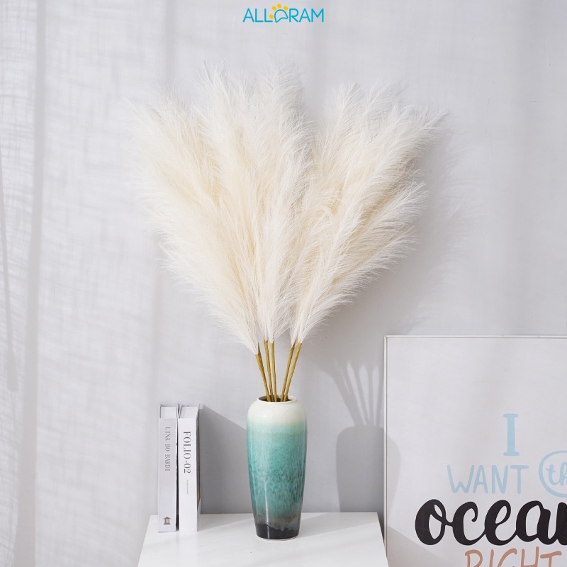 Alldram Artificial Pampas Grass 83cm Tall, Large and Fluffy, No ...