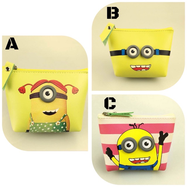 Despicable Me Minion 3D eye Coin Purse/ Korean Made/Cute/COD | Shopee ...