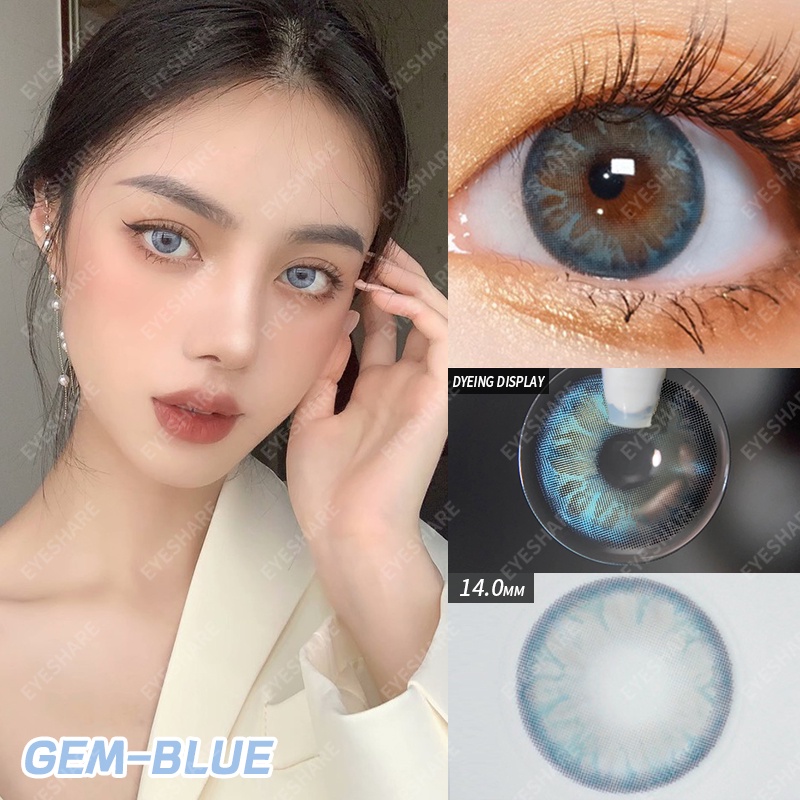 Eyeshare Popular Gem Series Color Contact Lenses Natural Thoric Eye Cosmetic 2 Pcs. | Shopee ...
