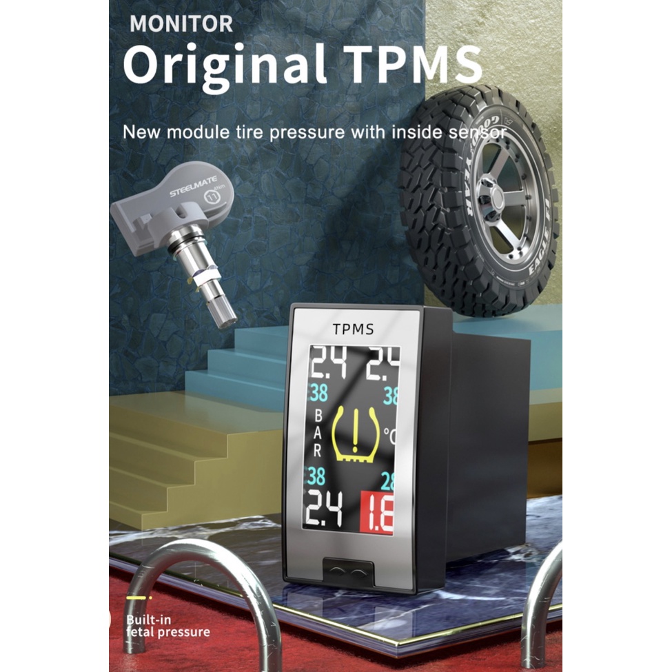 Car LCD Display TPMS with Sensor For Toyota & Honda Tire Pressure ...