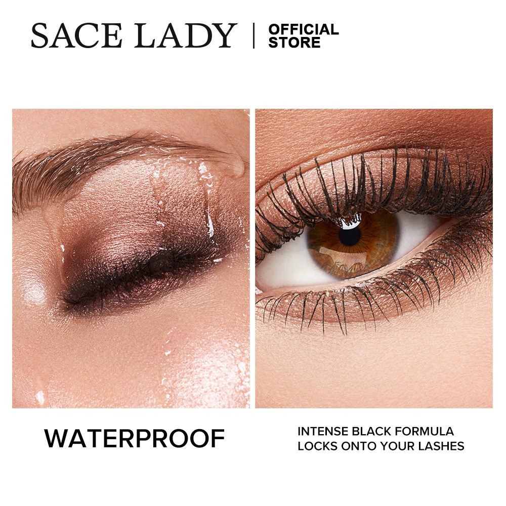 SACE LADY Waterproof Mascara Eyelash Curler + Black Thick Lengthening ...