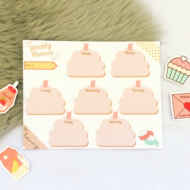 Personalized Weekly Planner | Shopee Philippines