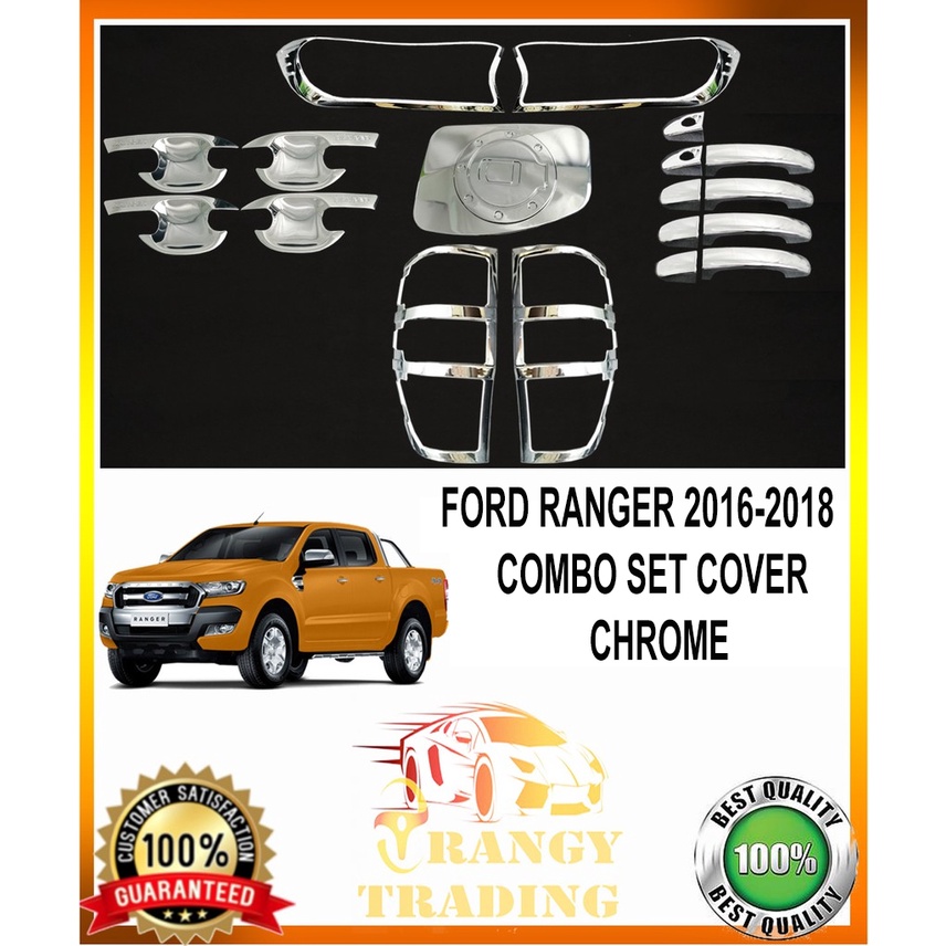 Ford Ranger 2016 to 2018 T7 Garnish Combo set cover chrome 2017 ...