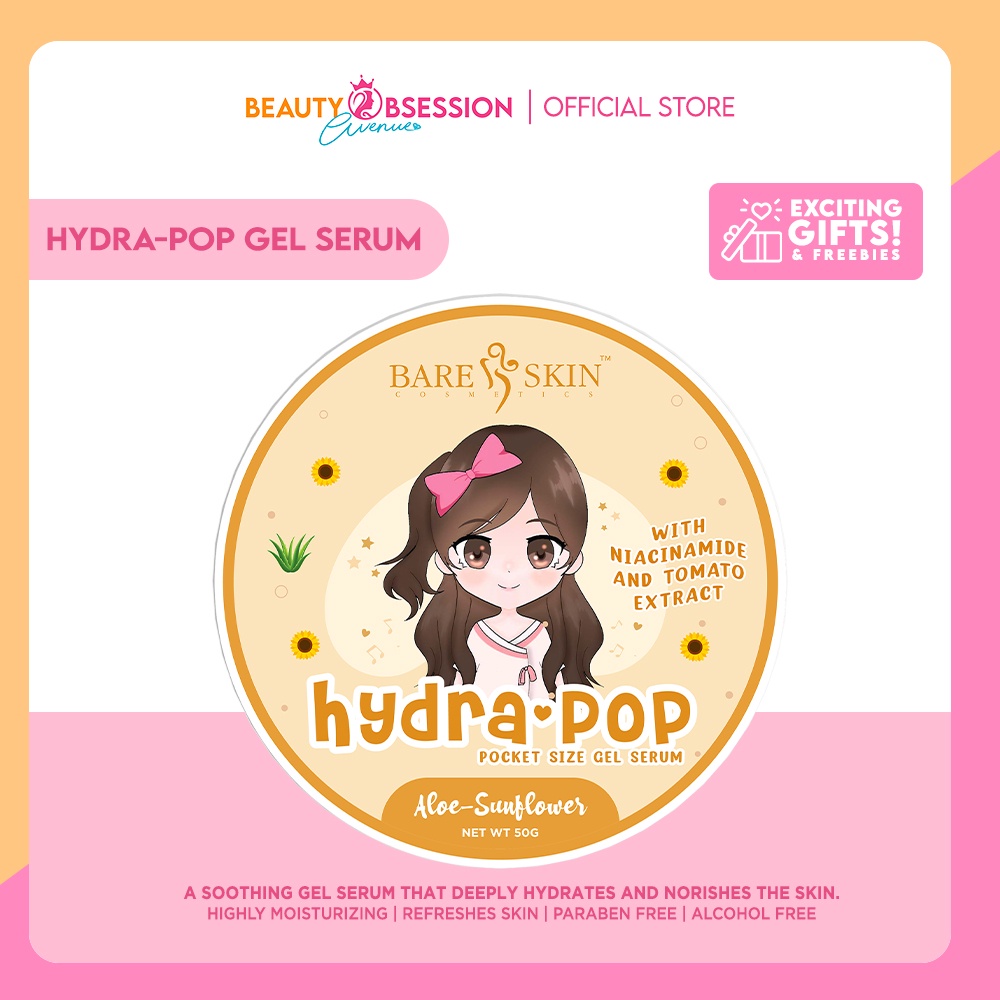Bare Skin Cosmetics Hydra Pop Aloe Sunflower Pocket Size Gel Serum ...