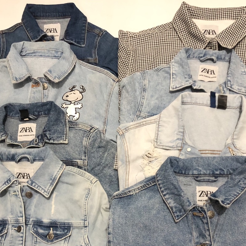 Zara Basic Denim Maong Jeans Jacket Girlfriend Fit | Shopee Philippines