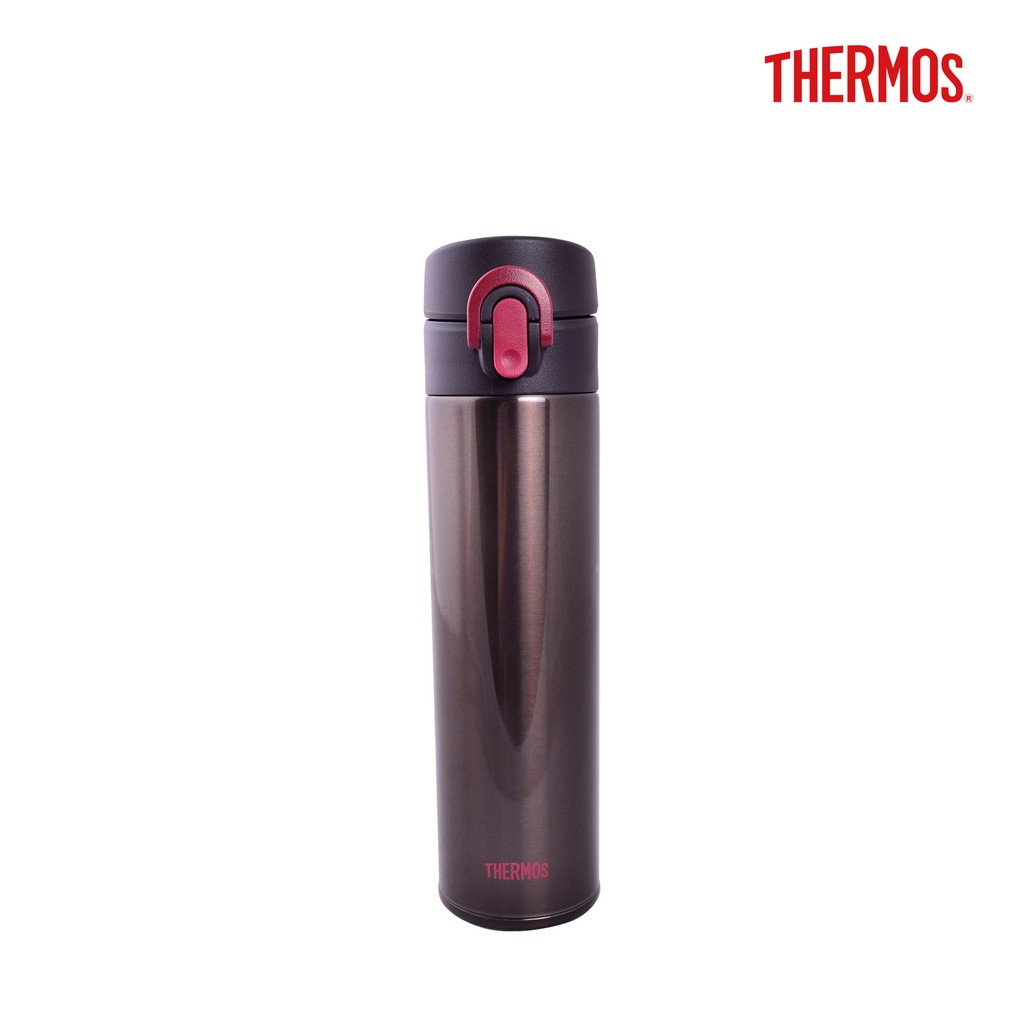 Thermos® Water Bottle JNI-400 Insulated Drinking One Push Tumbler Hot and Cold 400ml Black ...