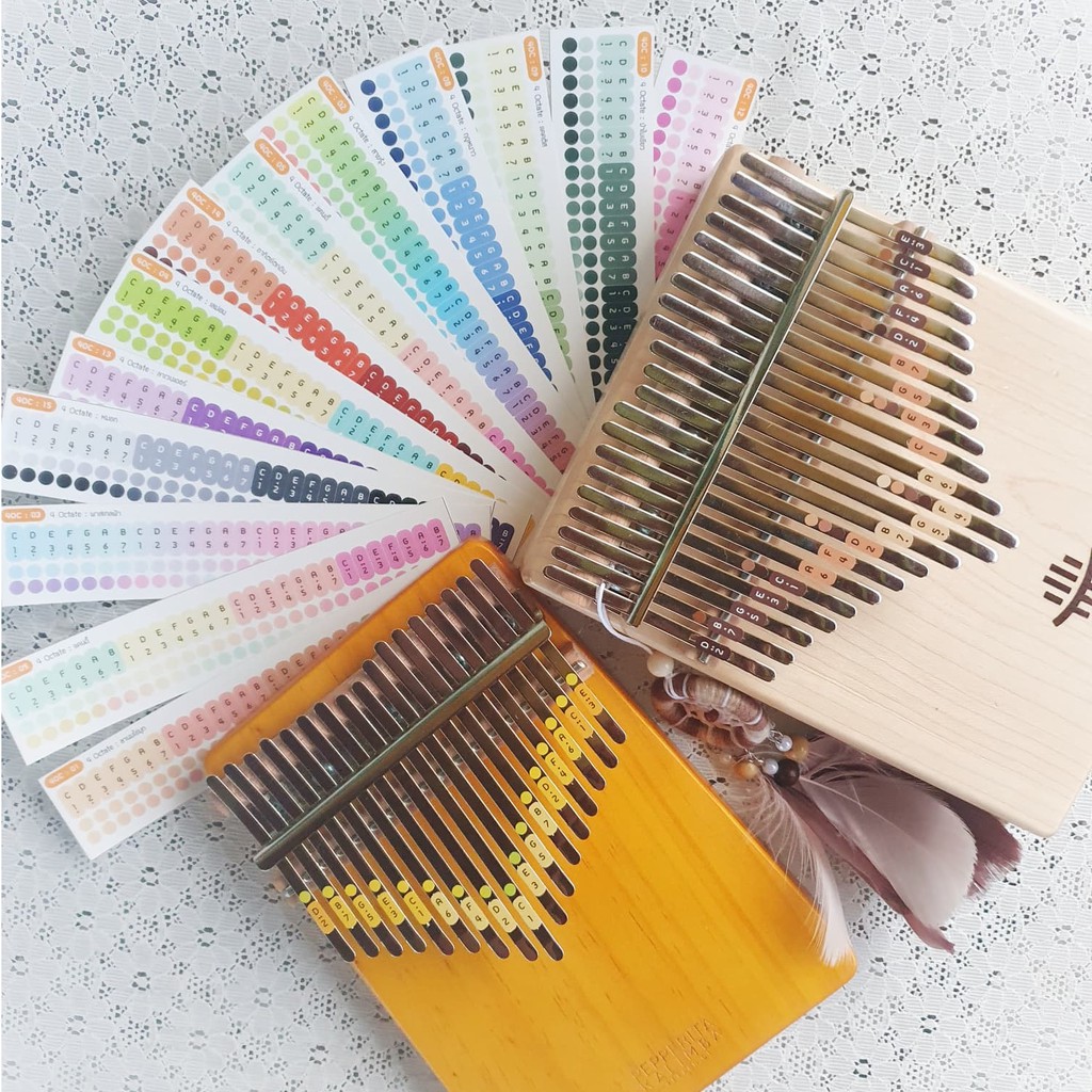 Sweet Colored Kalimba Stickers Colorful Fish Egg Point Divided ...