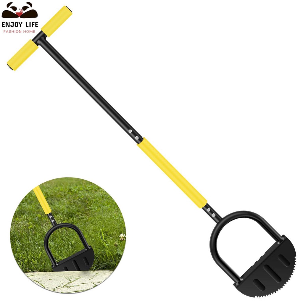 Garden Edger Half Moon Saw-Tooth Hand Edger Ergonomic Manual Lawn Step ...