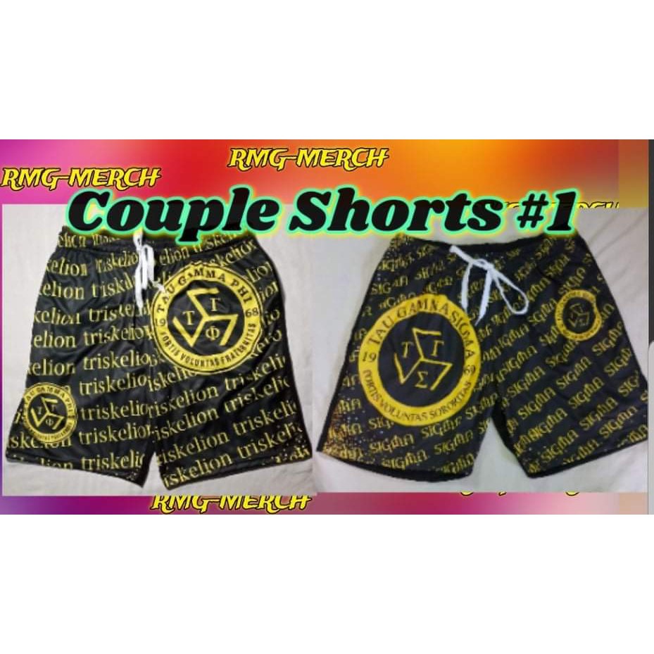 TAU GAMMA PHI &SIGMA COUPLE SHORTS SUBLIMATION PRINTED (front Print ...