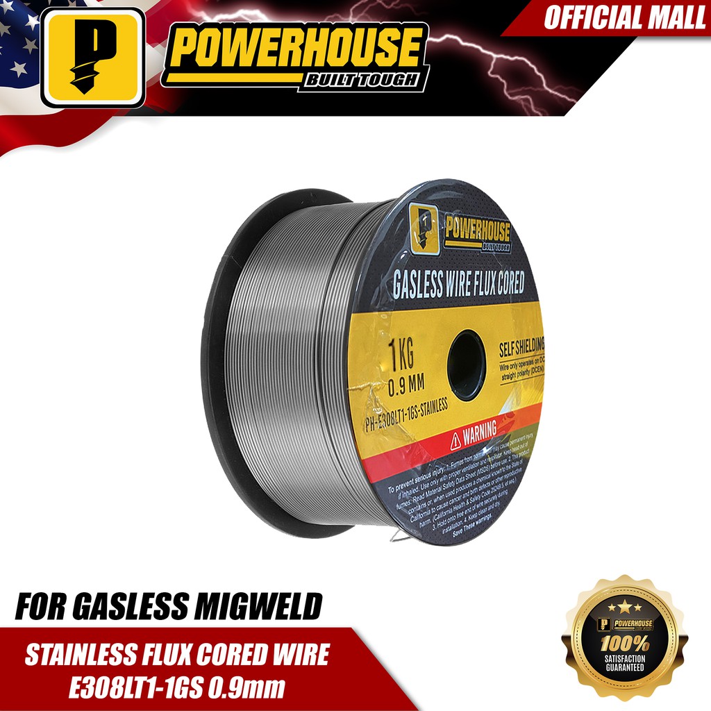 POWERHOUSE Stainless Shielding Flux Cored Wire MIG Gasless Welding ...
