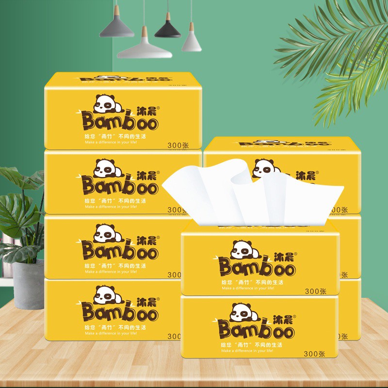 Bamboo Tissue Soft Facial Tisu Paper 75 Pulls x 4 Ply = 300pcs Per Pack ...