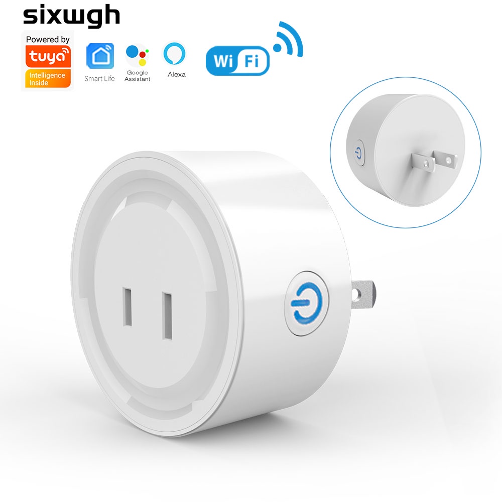 SIXWGH Tuya WiFi socket Smart socket US Plug 2-pin flat plug Japanese ...