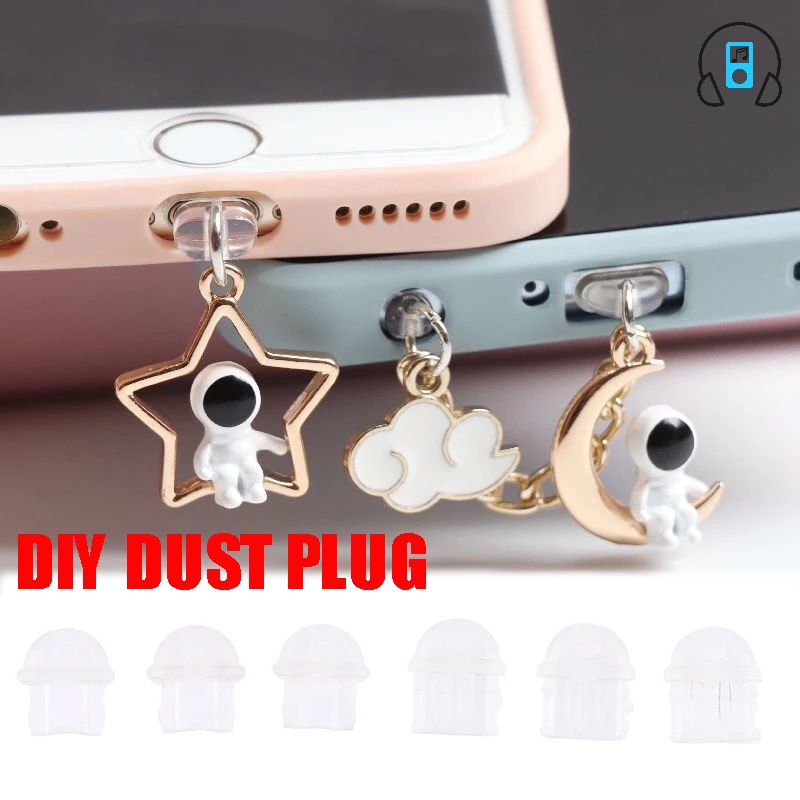 Universal Phone Dust Plug Cute Charging Port / Transparent USB Type C ...