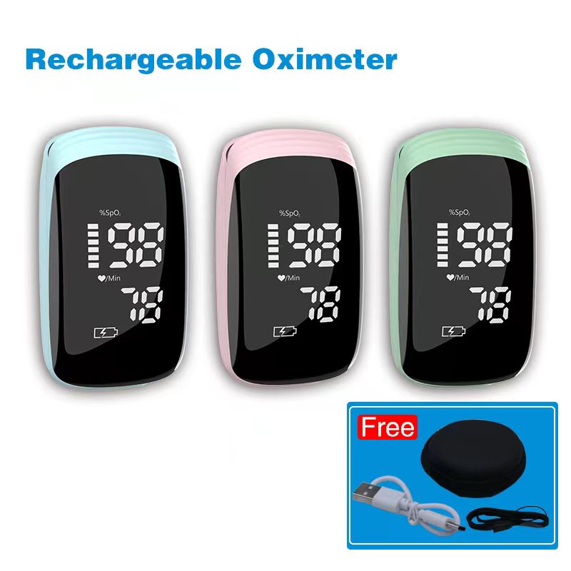 Upgrade Rechargeable Finger Pulse Oximeter USB Rechargeable Oxymeter ...