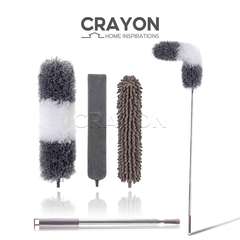 Microfiber Duster Kit For High Ceiling Cleaning With Extension Pole ...