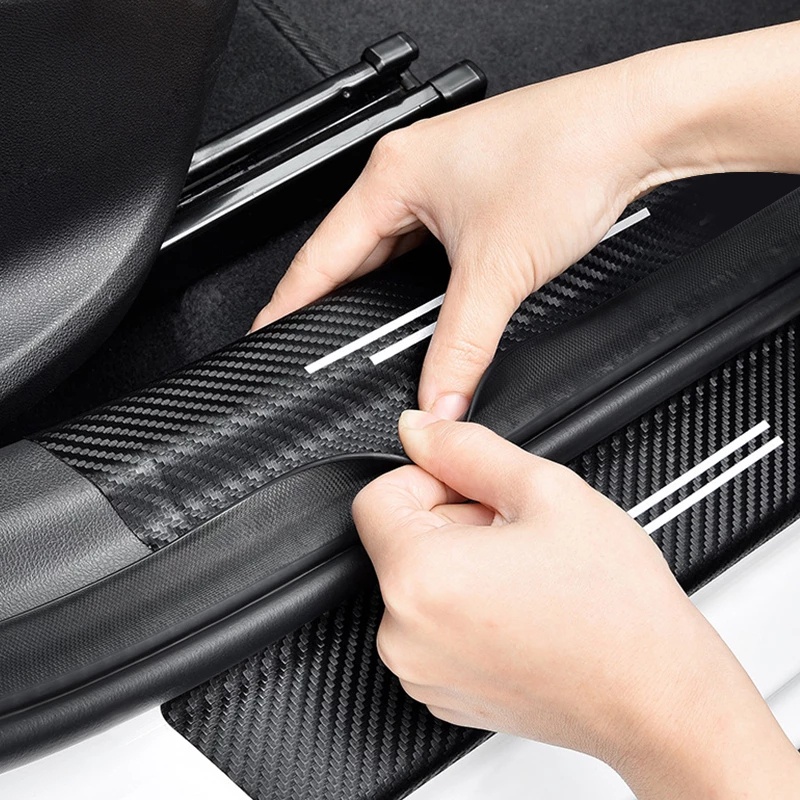 Car Door Sticker Carbon Fiber Anti-scratch Waterproof Sticker Trunk ...