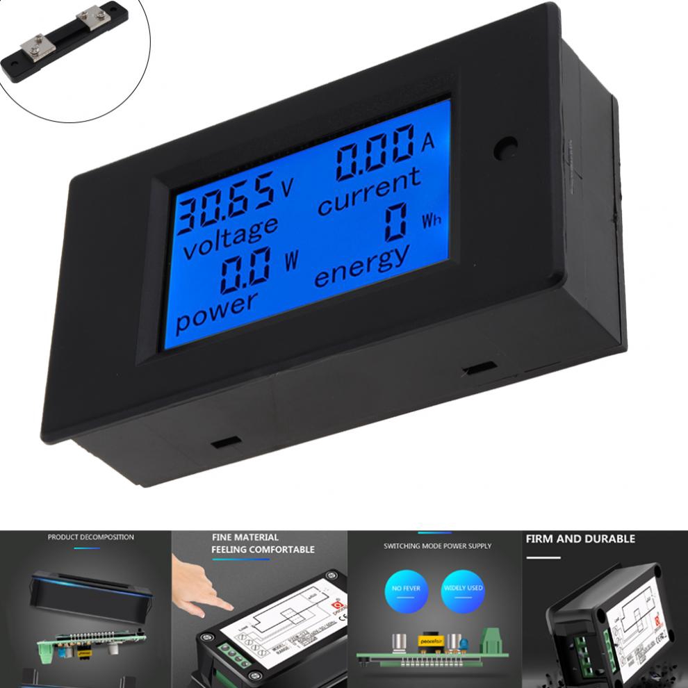 DC Digital Voltage Current Watt Energy Meter with Shunt | Shopee ...