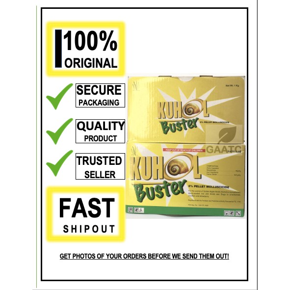 KUHOL BUSTER 6% MOLLUSCICIDE METALDEHYDE FOR THE CONTROL OF SNAILS PARA ...