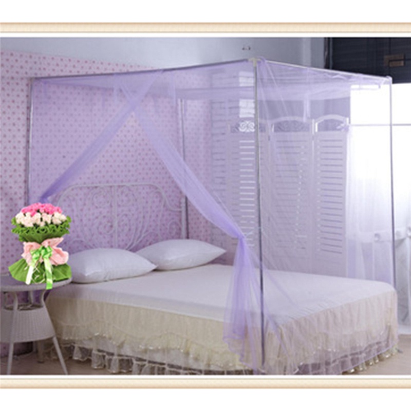 4 Corner Post Bed Single Canopy Mosquito Net Full Queen King Netting ...