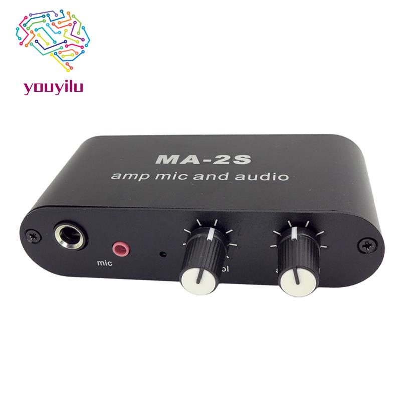 3.5mm Condenser Microphone Amplifier Preamplifier Mixing Board MA-2S ...