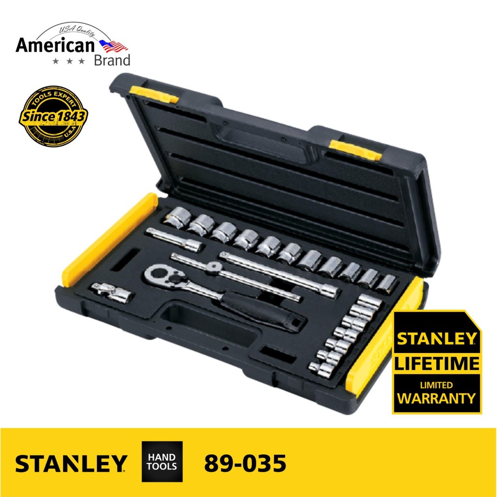 Stanley ST89035 Socket Set 24-Pc 3/8" Drive 6pt 6mm-24mm | Shopee Philippines