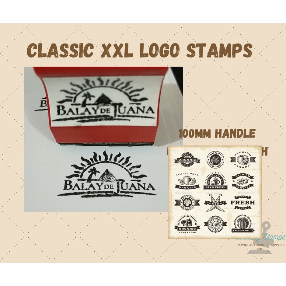 Betchay Stamp XXL Logo Rubber Stamp in 100mm, upto 200mm Width | Shopee ...