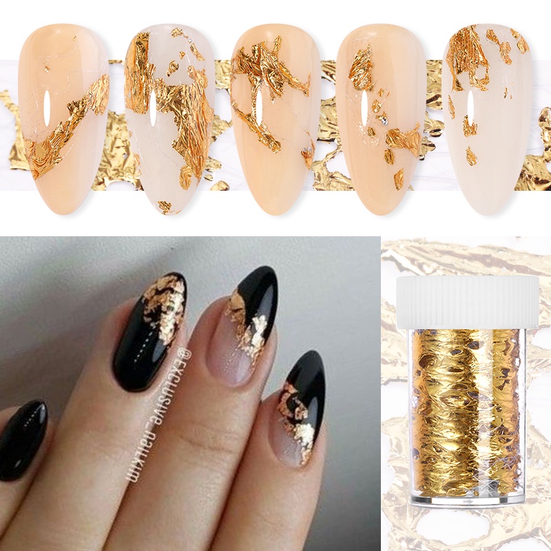 Gold and silver net decal, 3D Nail Sticker, nail foil, DIY Nail Art ...