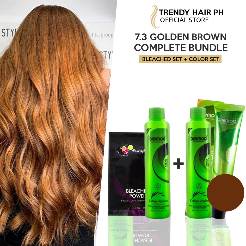 Original Bremod 7.3 Golden Brown COMPLETE BUNDLE / Bleaching Set ...