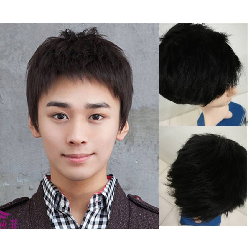 short spiky men wig army style antishine | Shopee Philippines