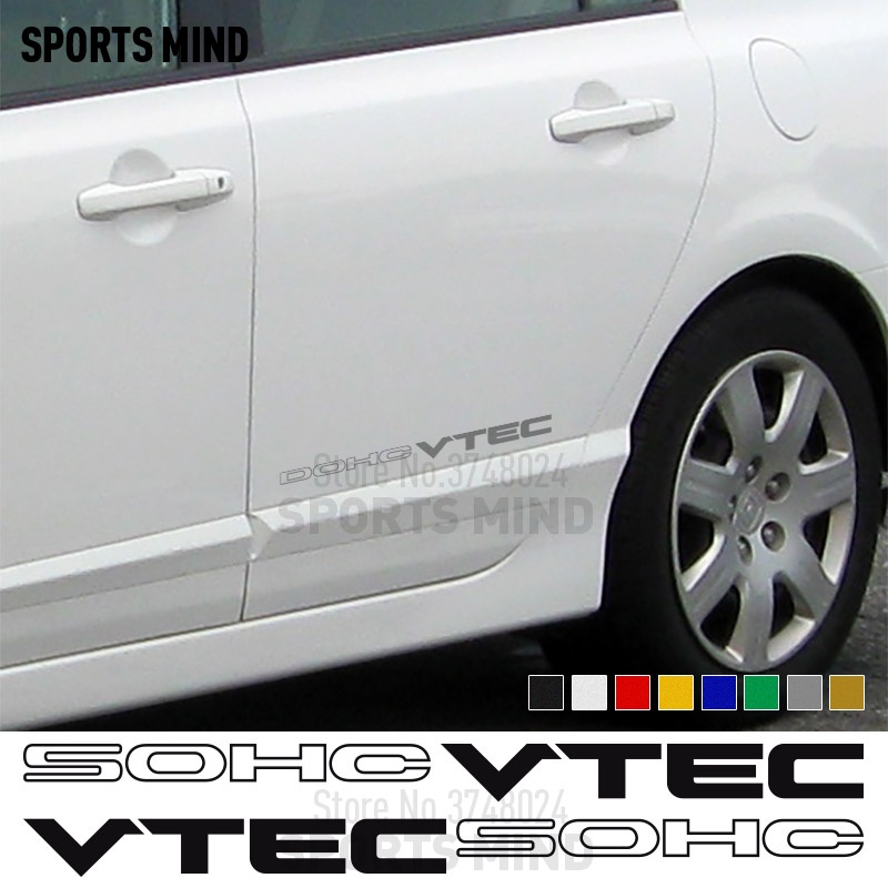1 Pair SOHC VTEC Vinyl Car Stickers Decals Automobiles Car Styling For ...