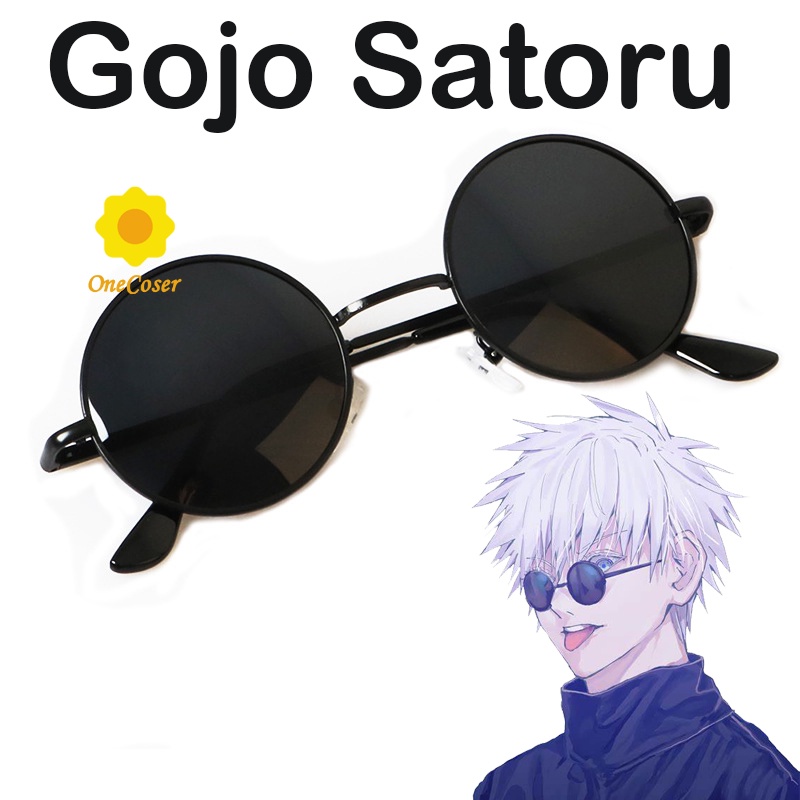 Cosplay Gojo Satoru Glasses Eyewear Jujutsu Kaisen Black Sunglasses ...