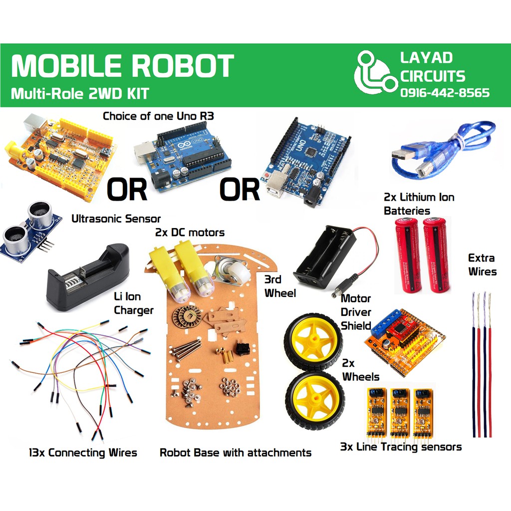 2 Wheel Robot Kit:LineFollower /Obstacle Avoidance /Sumobot | Shopee ...