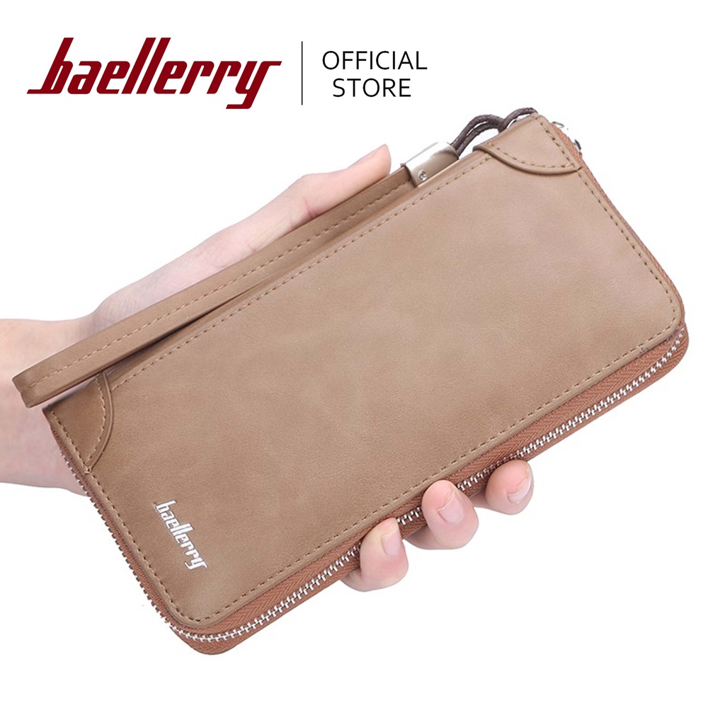Baellerry Men Pu Leather Functional Long Wallet Vintage Purse Male ...