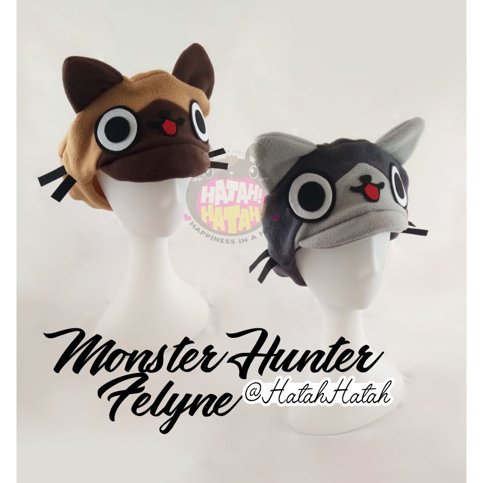 [Hatah Hatah] Monster Hunter Felyne Hat beret boys cap handmade ...