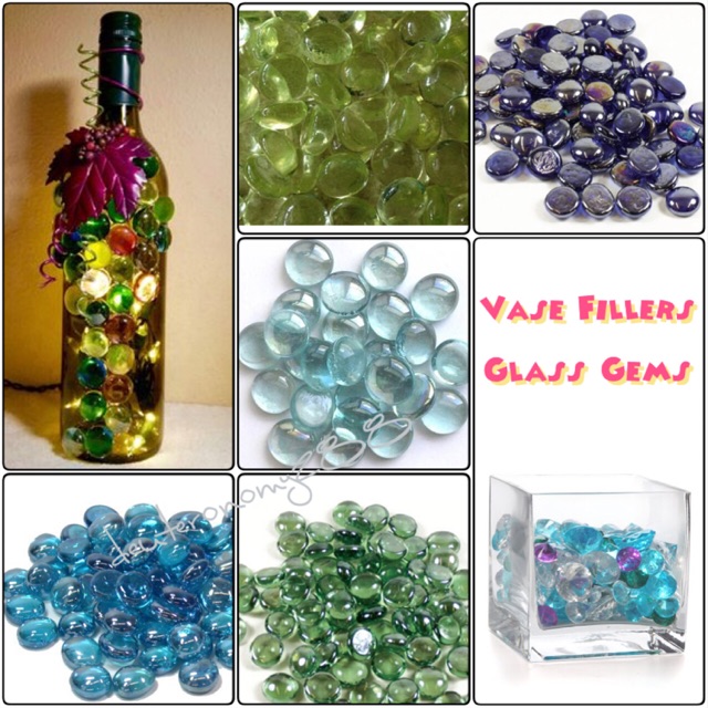 Vase Filler Glass Gems l FLAT | 100 pieces | Shopee Philippines