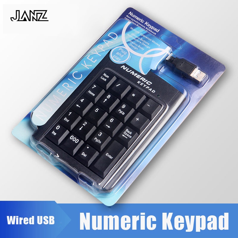 USB Wired Numeric Keypad Mini Ultra-thin Digital Keyboard | Shopee ...