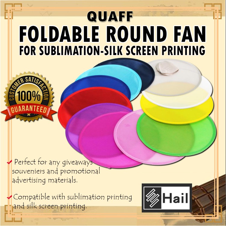 SUBLIMATION/SILK SCREEN FOLDABLE ROUND FAN (100PCS) | Shopee Philippines