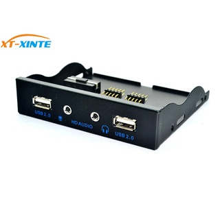 USB 2.0 Hub Front Panel with HD Audio Mic Interface for PC Desktop 3 ...