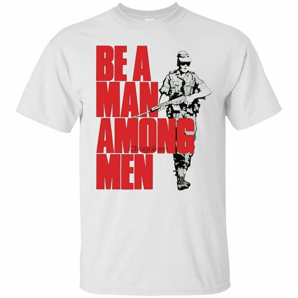 Rhodesian Army T-Shirt Be A Man Among Men -Fashion Mens Tshirt | Shopee ...