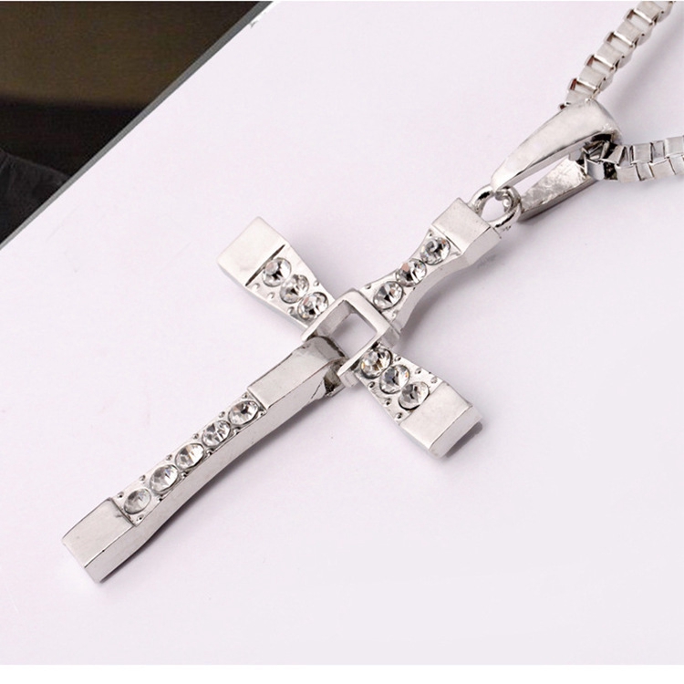 Fast Furious 8 Men's Necklace Pendant Dominic Toretto Cross Stainless ...
