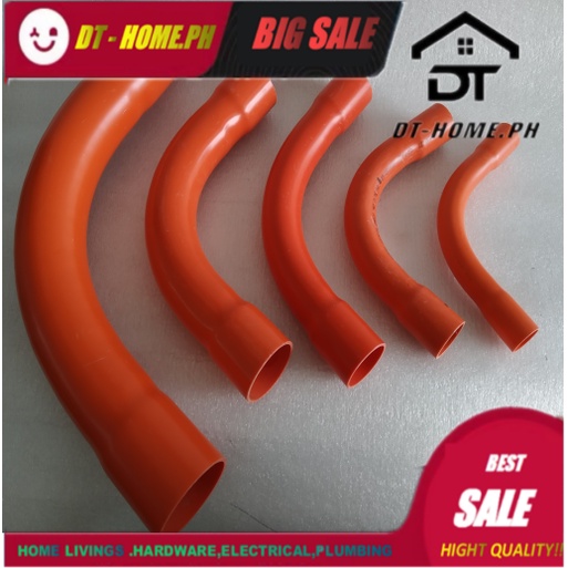 Per Pcs!!! Pvc orange long short elbow electrical for pipe junction box ...