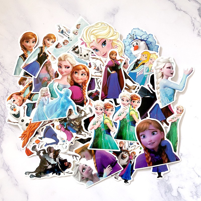 Sticker Frozen 10pcs/50pcs Elsa DIY Bomb Stickers PVC Waterproof ...