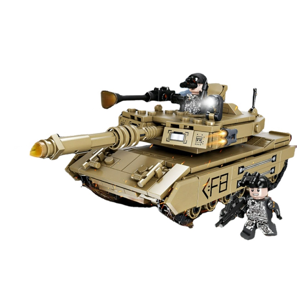 Mytopshop 406PCS MOC WW2 M1A2 Abrams Main Battle Tank Figure Model ...