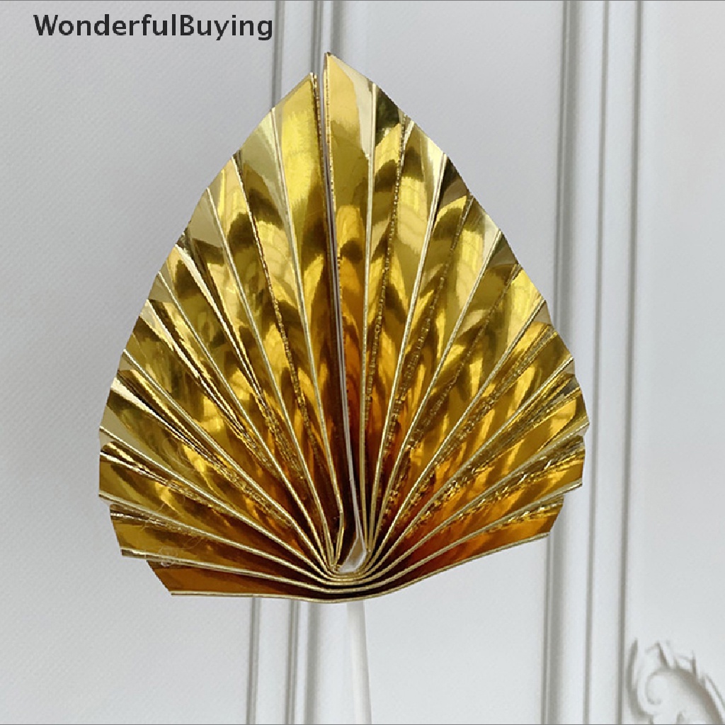 WBPH Belle Paper Folding Fan Cake Toppers Gold Leaf Birthday Cake ...