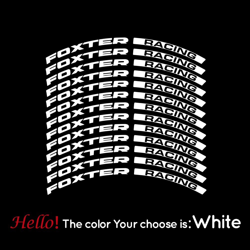 FOXTER FATORY RACING BIKE RIM DECALS Wheel Rim Sticker Decal Vinyl for ...