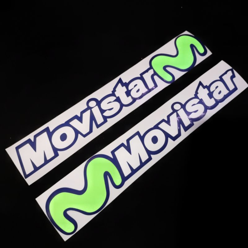 Movistar cutting stickers, a pair of movistar stickers measuring 3 cm x ...