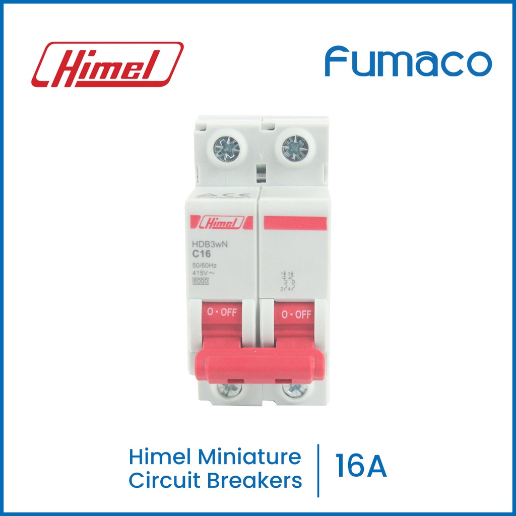 Himel Miniature Circuit Breaker - 2A-125A MCB Amperes 2A 16A 32A 20A 40A 50A 63A Authentic ...