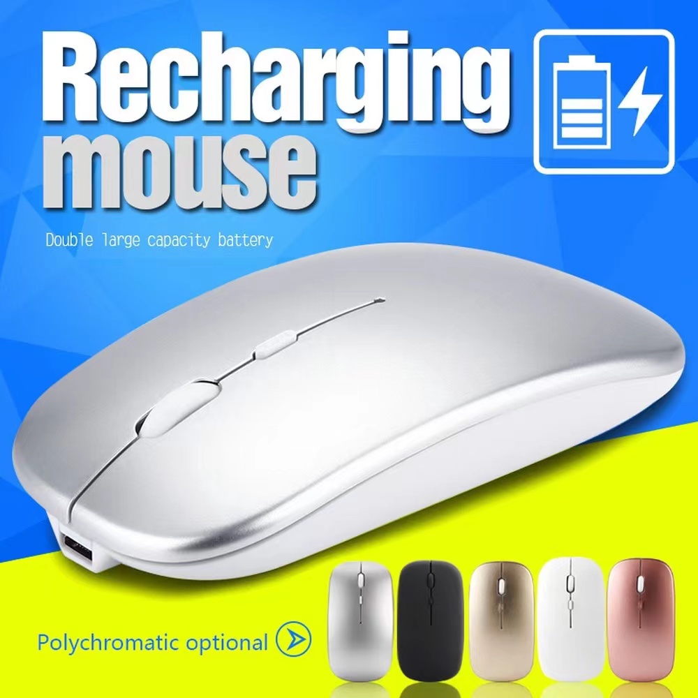 Wireless Mouse Bluetooth Mouse 2.4GHz Wireless Optical Rechargeable ...